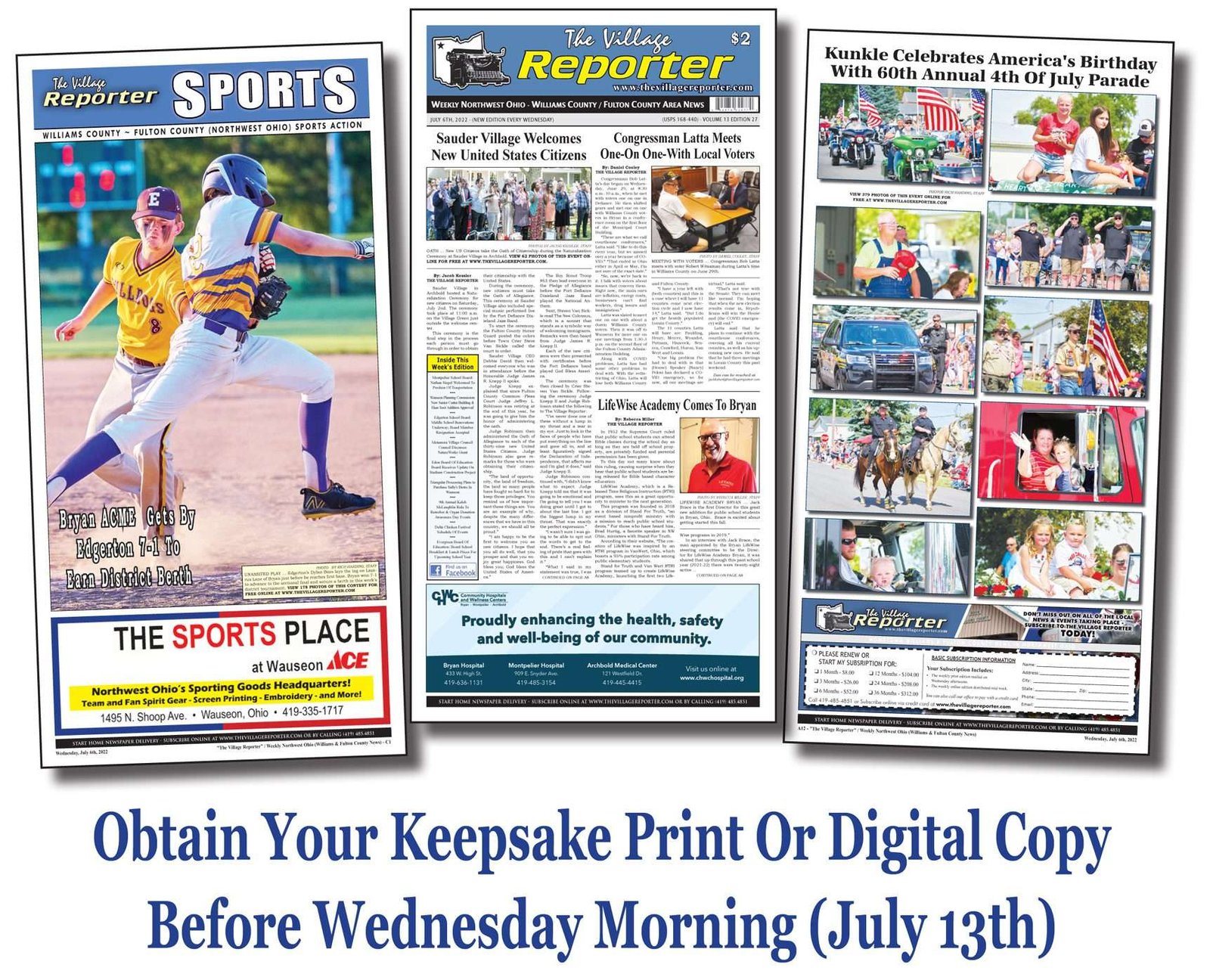 Current Edition - The Village Reporter