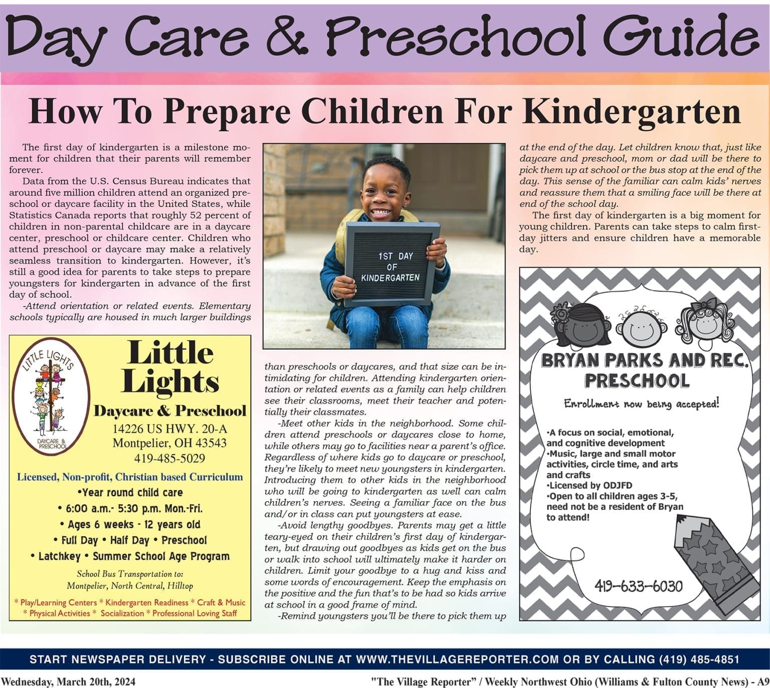 Local Daycare – Preschool Guide | The Village Reporter