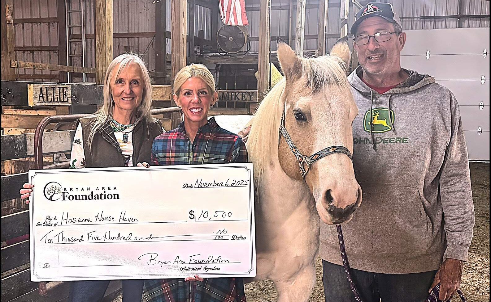 Hosanna Horse Haven Receives Grant From Bryan Area Foundation - The ...